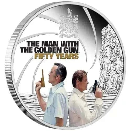 2024 James Bond The Man With The Golden Gun 50th Anniversary 1oz Silve ...