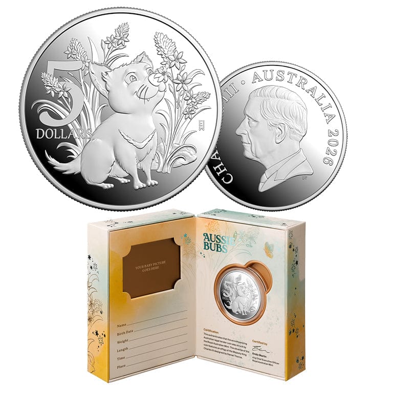 2026 $5 'Aussie Bubs' Baby 1 oz Fine Silver Proof Coin – Nova Coins