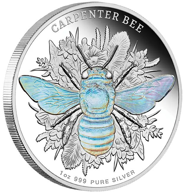 2026 Australian Native Bees - Carpenter Bee 1oz Silver Proof Hologram ...