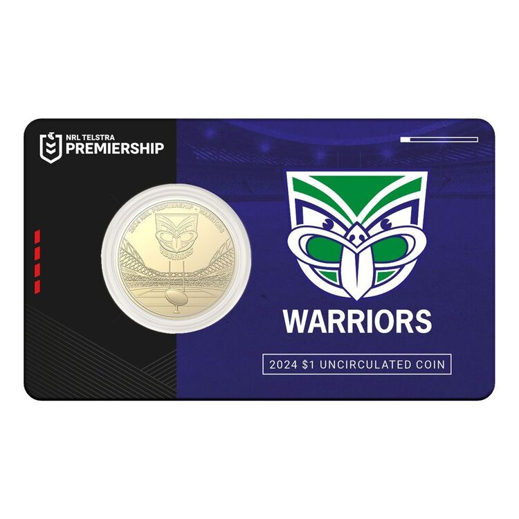 2024 NRL New Zealand Warriors $1 Team Coin in Card – Nova Coins