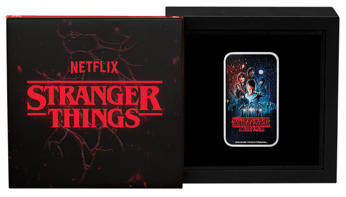 Stranger Things - Season 1 2026 1oz Silver Coloured Rectangular Coin ...