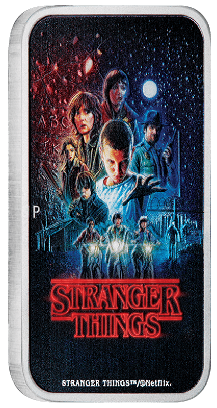 Stranger Things - Season 1 2026 1oz Silver Coloured Rectangular Coin ...