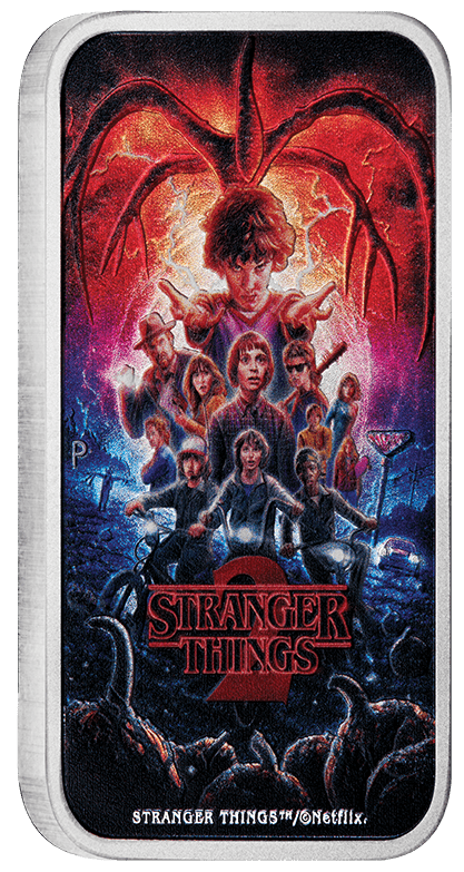 Stranger Things - Season 2 2026 1oz Silver Coloured Rectangular Coin ...